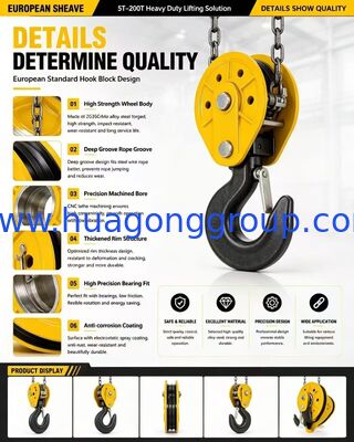 シングルフックブロック ≤80t 電気ホイスト用容量